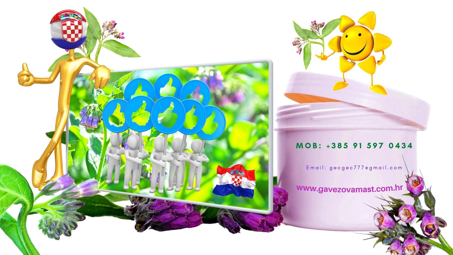 Gavez mast -100% PRIRODNA MAST (KREMA) OD GAVEZA I LJEKOVITIH TRAVA ...